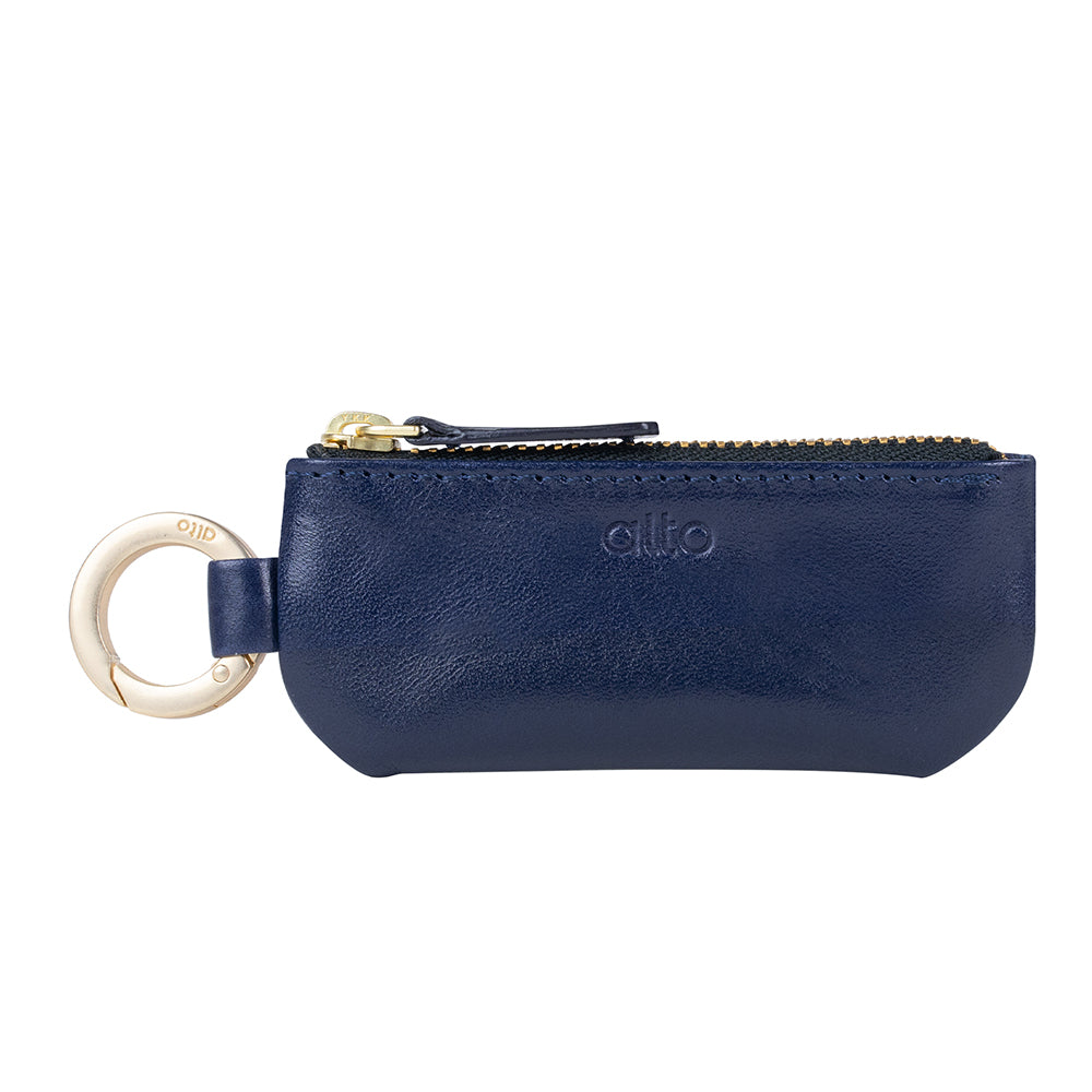 Alto Leather Coin Pouch – Navy Blue