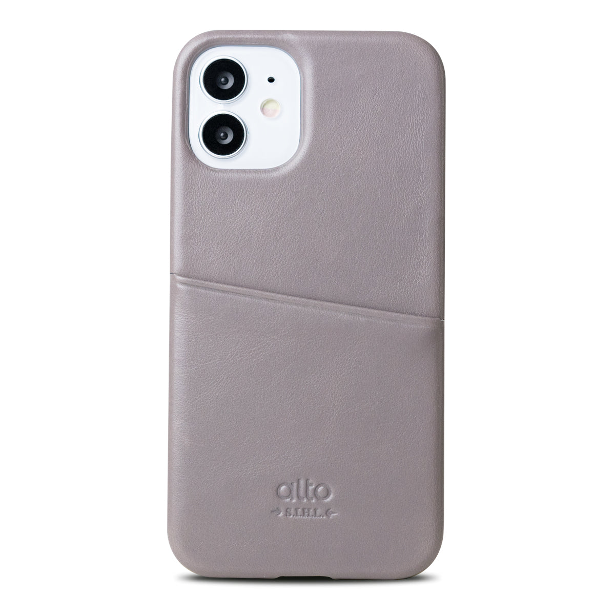 Alto iPhone 12 mini Metro Leather Wallet Case - Cement Gray